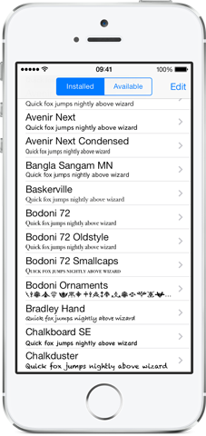 Font Manager for iPhone, iPod Touch and iPad